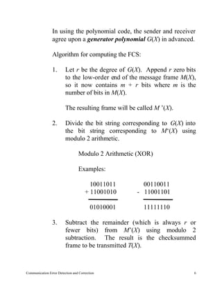 V Communication Error Detection And Correction | PDF