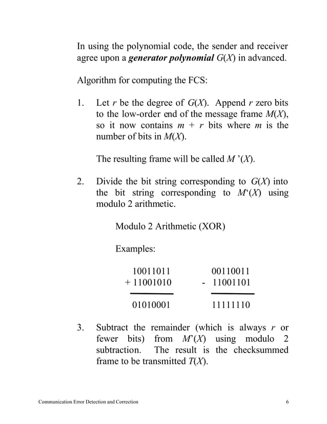 V Communication Error Detection And Correction Pdf