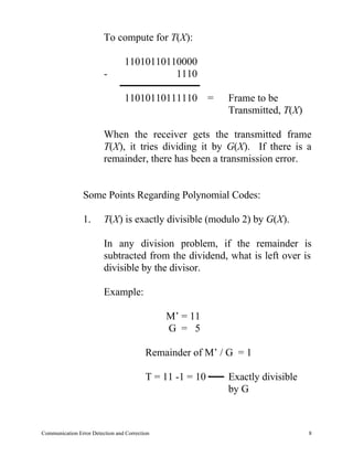 V Communication Error Detection And Correction | PDF