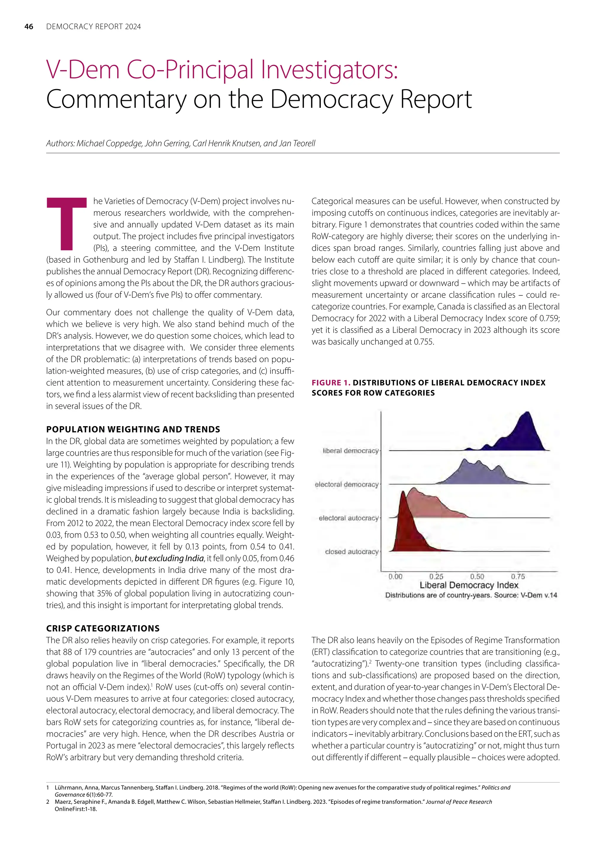 V-dem_Report : Democracy Report 2024 - Winning and Losing at the Ballot ...