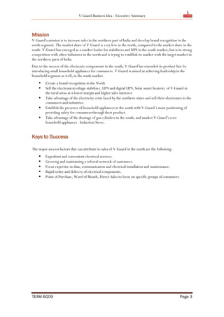 V-Guard Big Idea Business Plan | PDF
