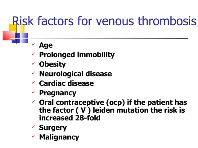 V. Hyper Coagulation State | PPT