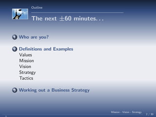 Mission, Vision and Strategy in organisations | PDF