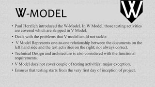 V Model and W Model | PPTX