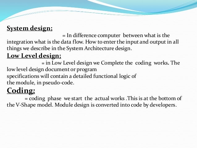 V Model Software Engineering