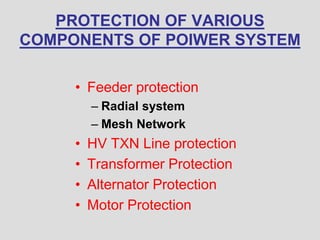 Electrical Protection Schemes in detail | PPTX
