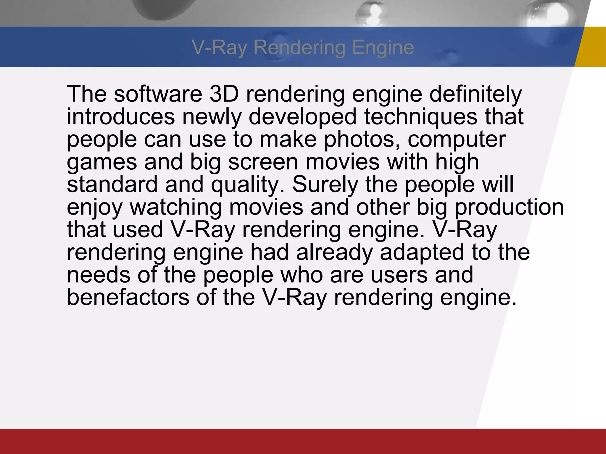 V-Ray Rendering Engine | PPT