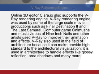 V-Ray Rendering Engine | PPT | 3-D Graphics | Computer Software and ...