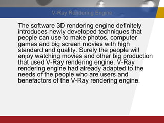 V-Ray Rendering Engine | PPT