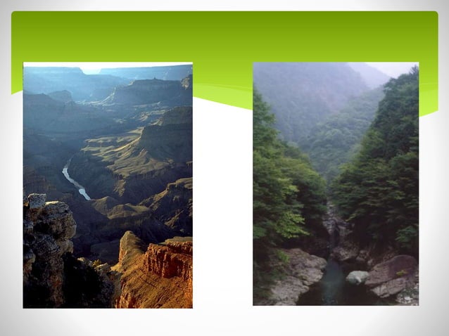 V shaped valleys and interlocking spurs | PPTX | Geology | Science