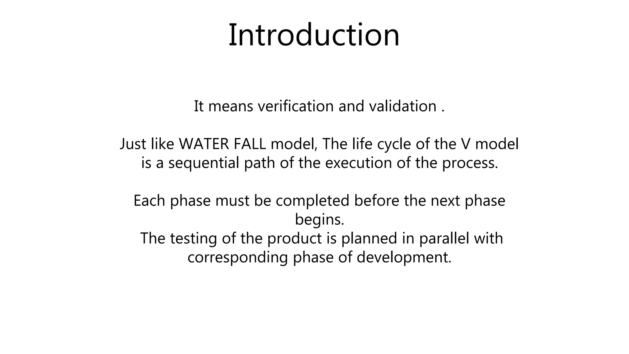 V shape process model | PPT