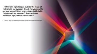 Vacuum UV & UV-Vis Wavelength | PPTX