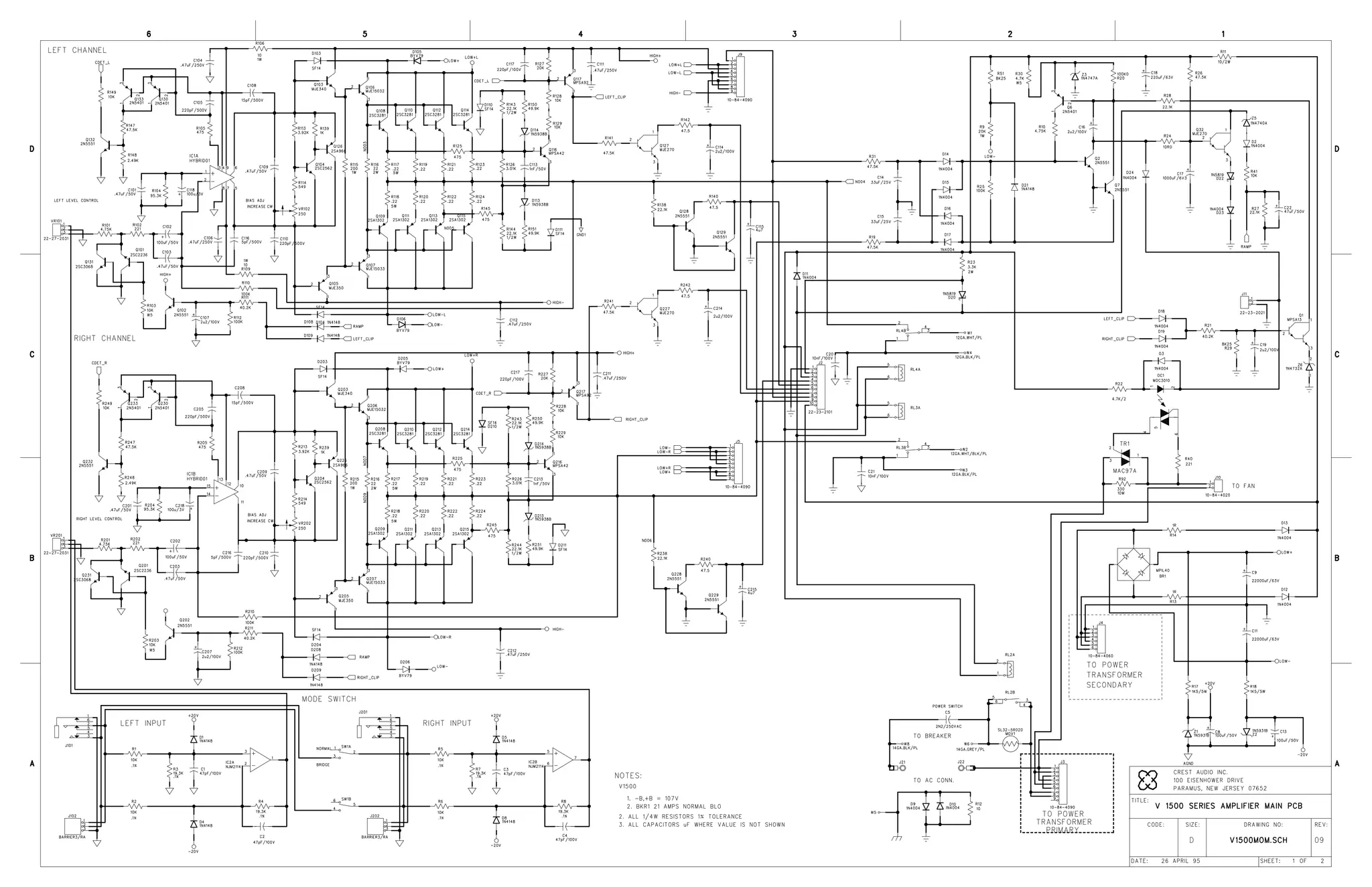 Diagramas para la reparación de amplificadores crest versiones vs. | PDF