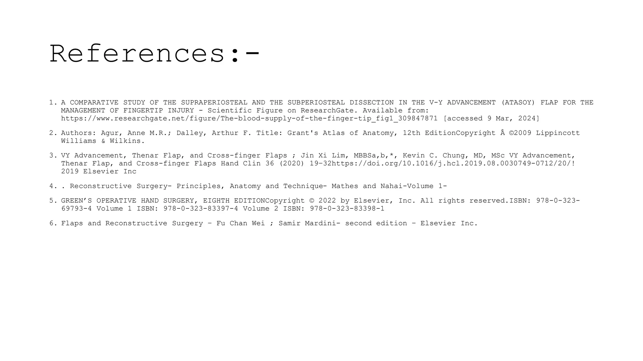 V-Y Advancement flap - for Fingertip amputations | PPTX