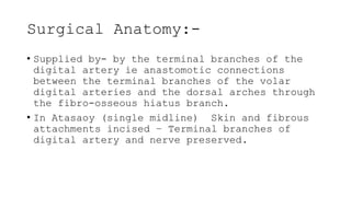 V-Y Advancement flap - for Fingertip amputations | PPTX