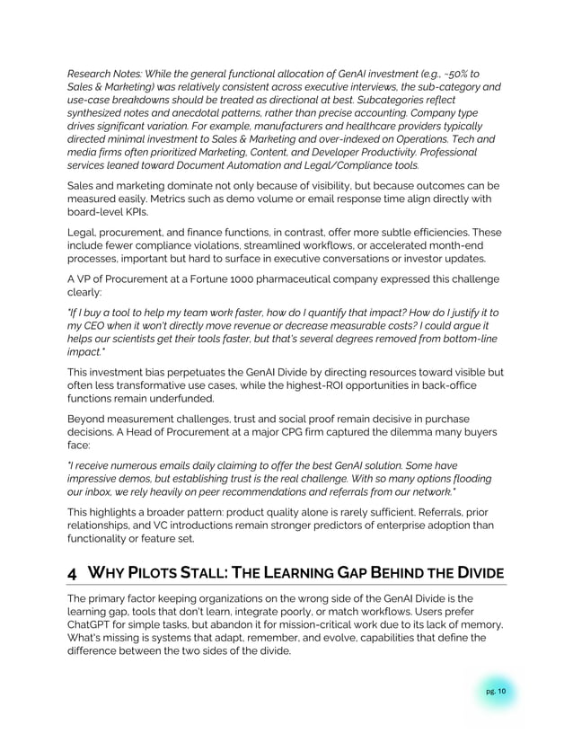 State of AI in Business 2025 - MIT NANDA | PDF