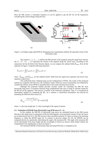 Maximum Radiated Emissions of Printed Circuit Board Using Analytical Methods | PDF
