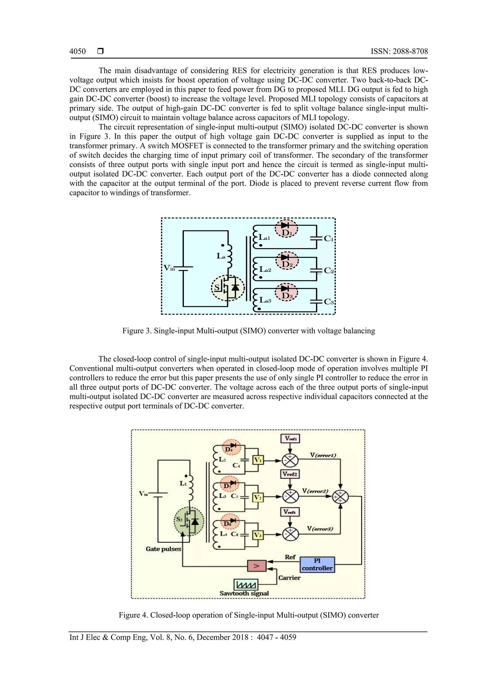 Grid Connected Distributed Generation System With High Voltage Gain Cascaded Dc Dc Converter Fed