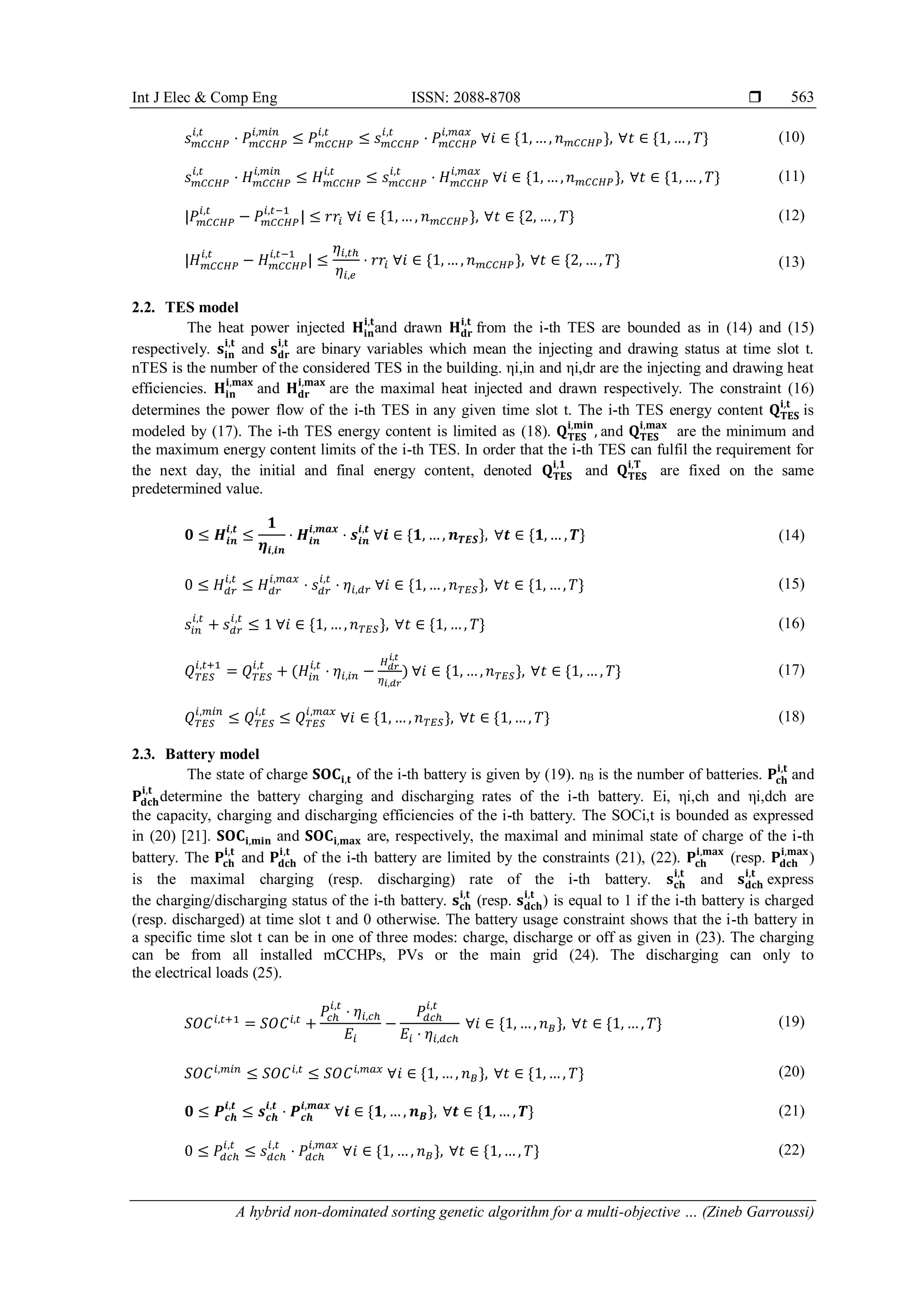 A Hybrid Non Dominated Sorting Genetic Algorithm For A Multi Objective Demand Side Management