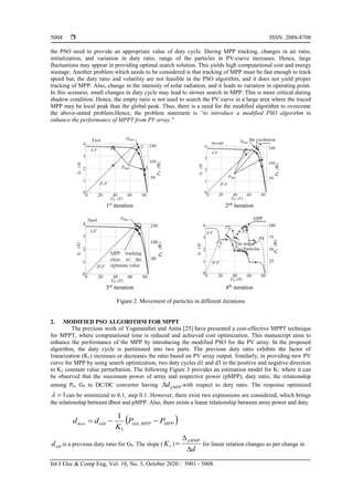 A modified particle swarm optimization algorithm to enhance MPPT in the PV array | PDF