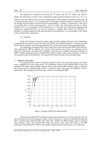 A modified particle swarm optimization algorithm to enhance MPPT in the PV array | PDF