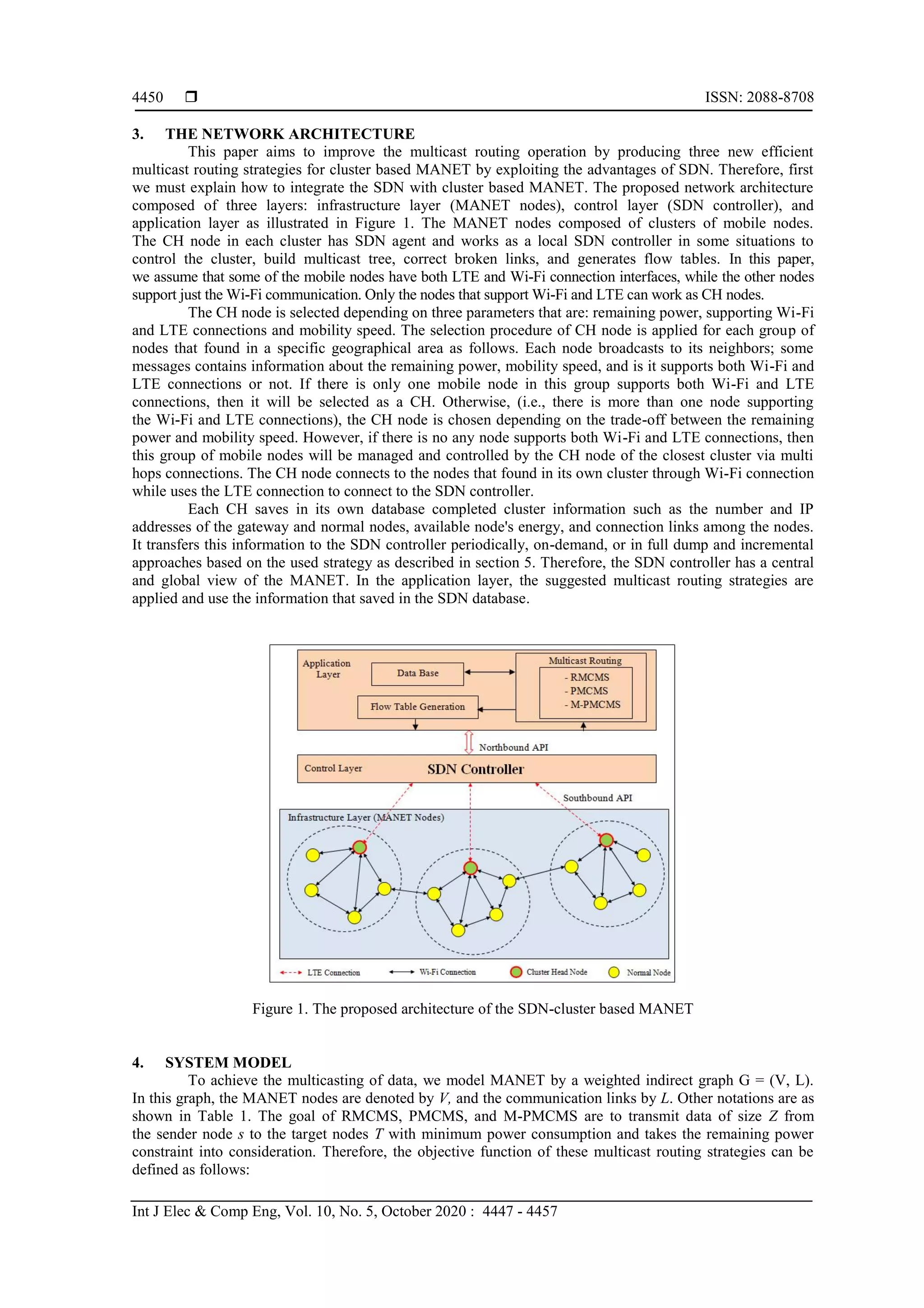 Multicast routing strategy for SDN-cluster based MANET | PDF