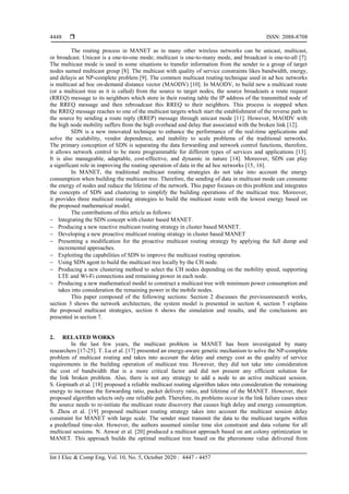 Multicast routing strategy for SDN-cluster based MANET | PDF