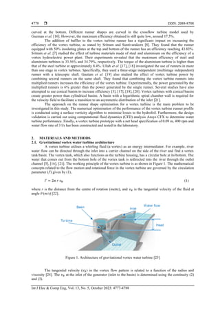 Runner profile optimisation of gravitational vortex water turbine | PDF