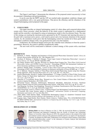 Integral Backstepping Control for Maximum Power Point Tracking and Unity Power Factor of a Three ...