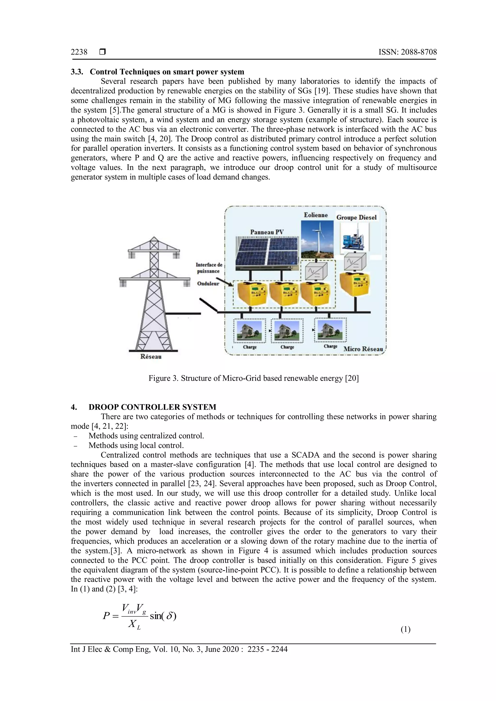 Active and reactive power sharing in micro grid using droop control | PDF