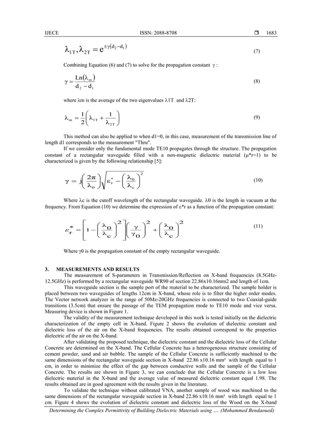 Determining the Complex Permittivity of Building Dielectric Materials using a Propagation ...