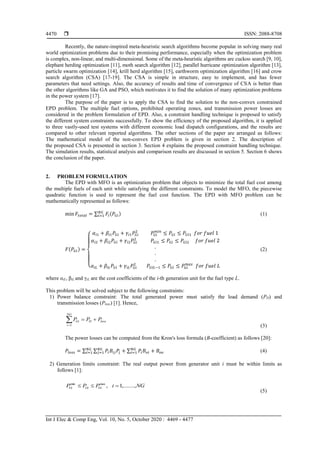Non-convex constrained economic power dispatch with prohibited operating zones and piecewise ...