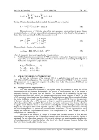 Non-convex constrained economic power dispatch with prohibited operating zones and piecewise ...