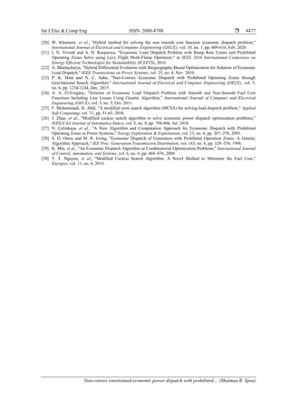 Non-convex constrained economic power dispatch with prohibited operating zones and piecewise ...