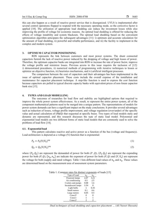 Dual techniques of load shedding and capacitor placement considering load models for optimal ...