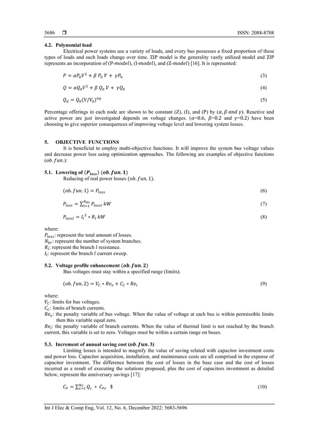 Dual techniques of load shedding and capacitor placement considering load models for optimal ...