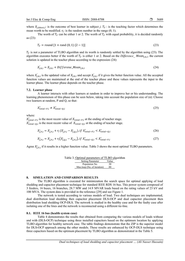 Dual techniques of load shedding and capacitor placement considering ...