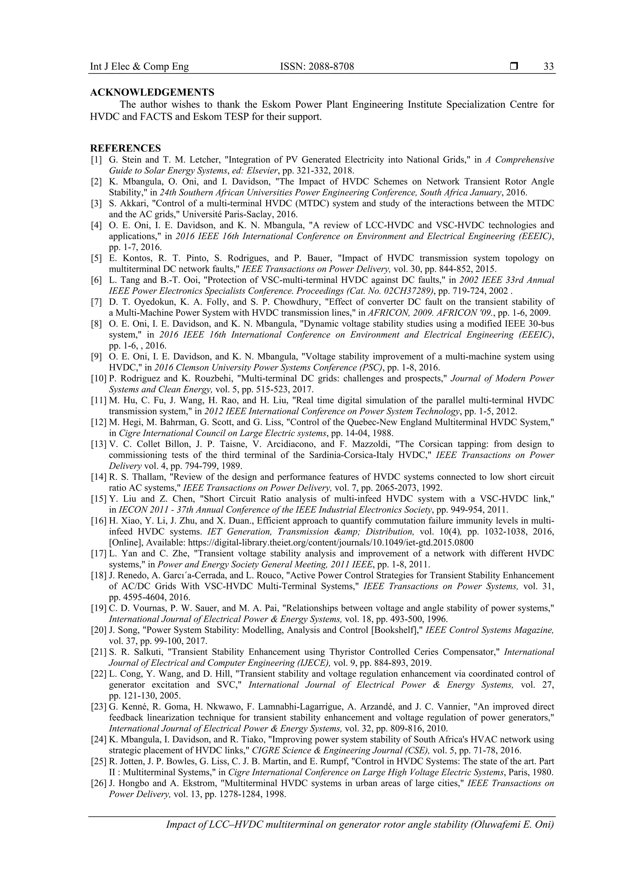 Impact of LCC–HVDC multiterminal on generator rotor angle stability | PDF | Radio Control ...