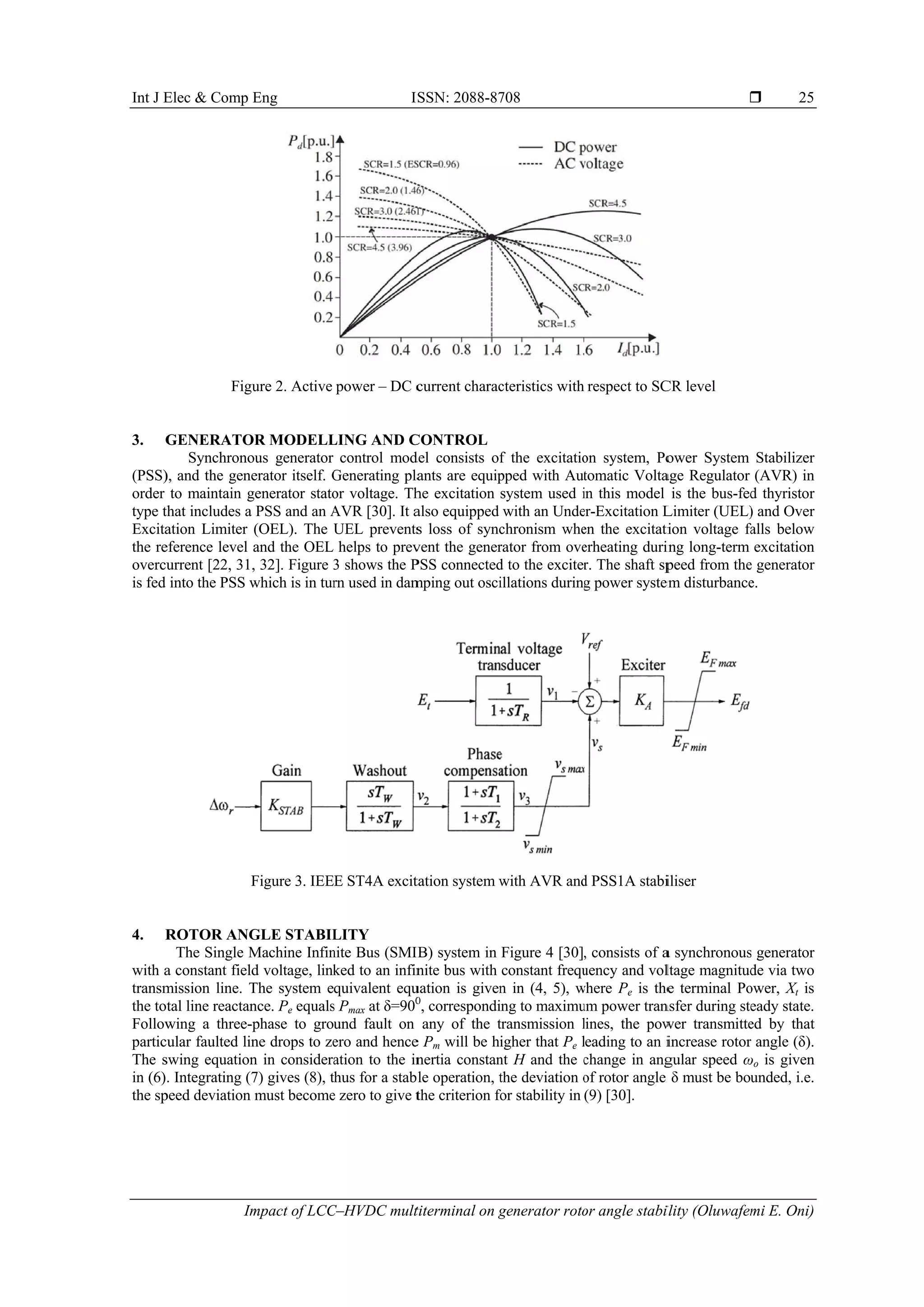 Impact of LCC–HVDC multiterminal on generator rotor angle stability | PDF