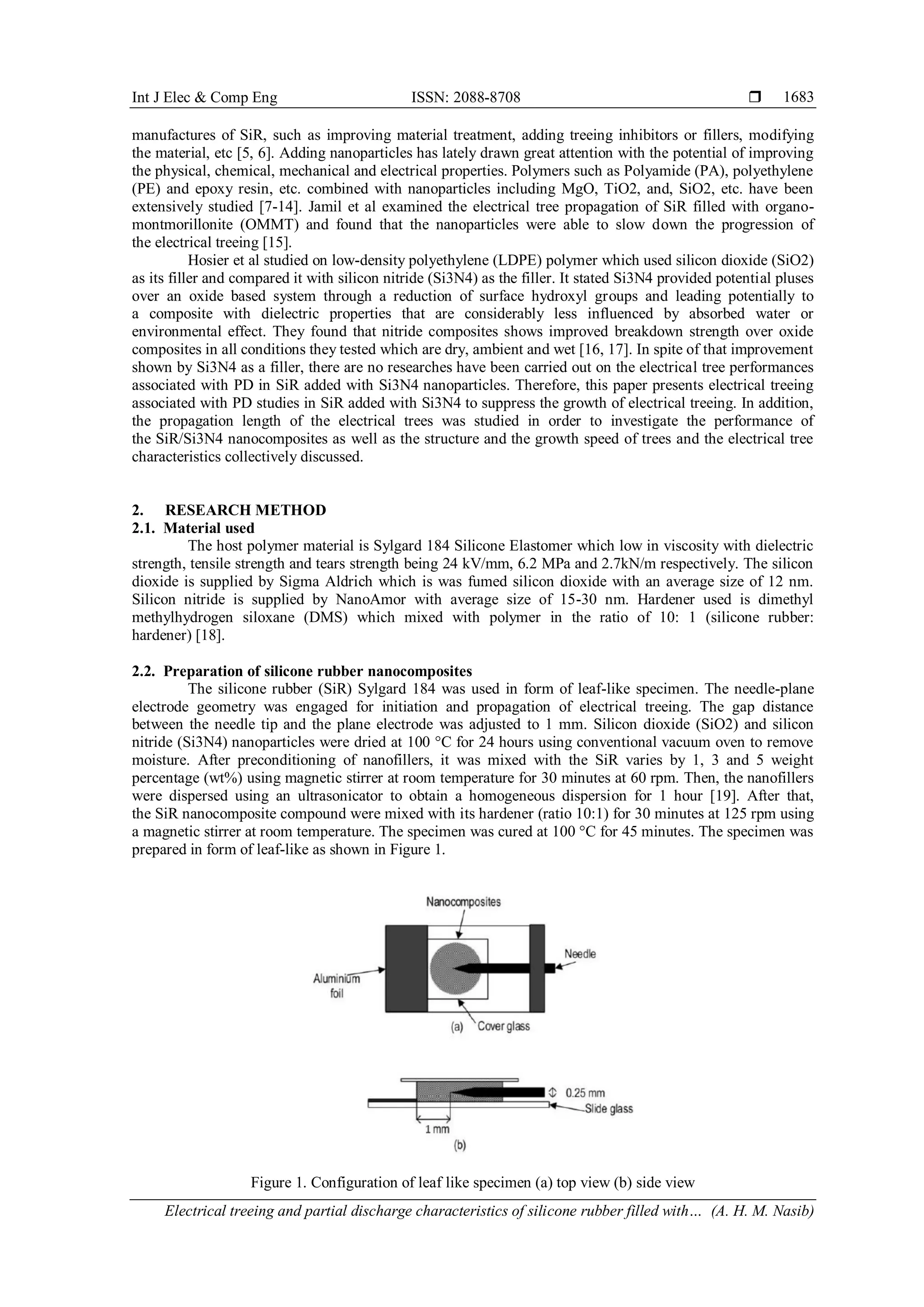 Electrical treeing and partial discharge characteristics of silicone ...