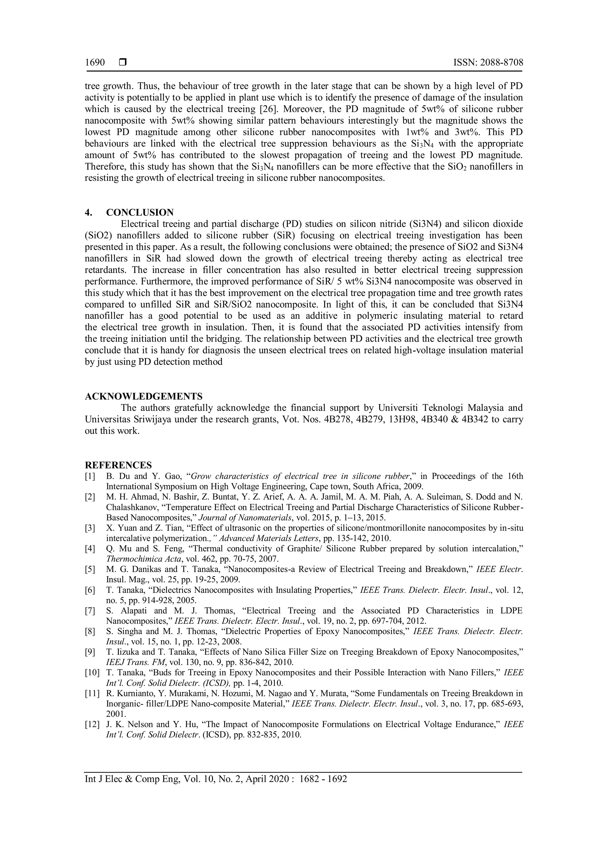 Electrical treeing and partial discharge characteristics of silicone ...