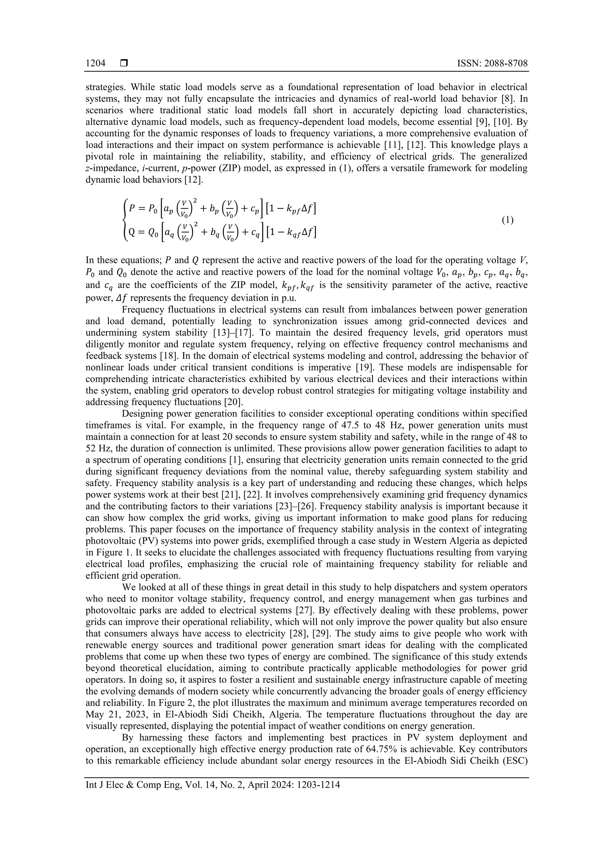 A deep dive into enhancing frequency stability in integrated photovoltaic power grids | PDF