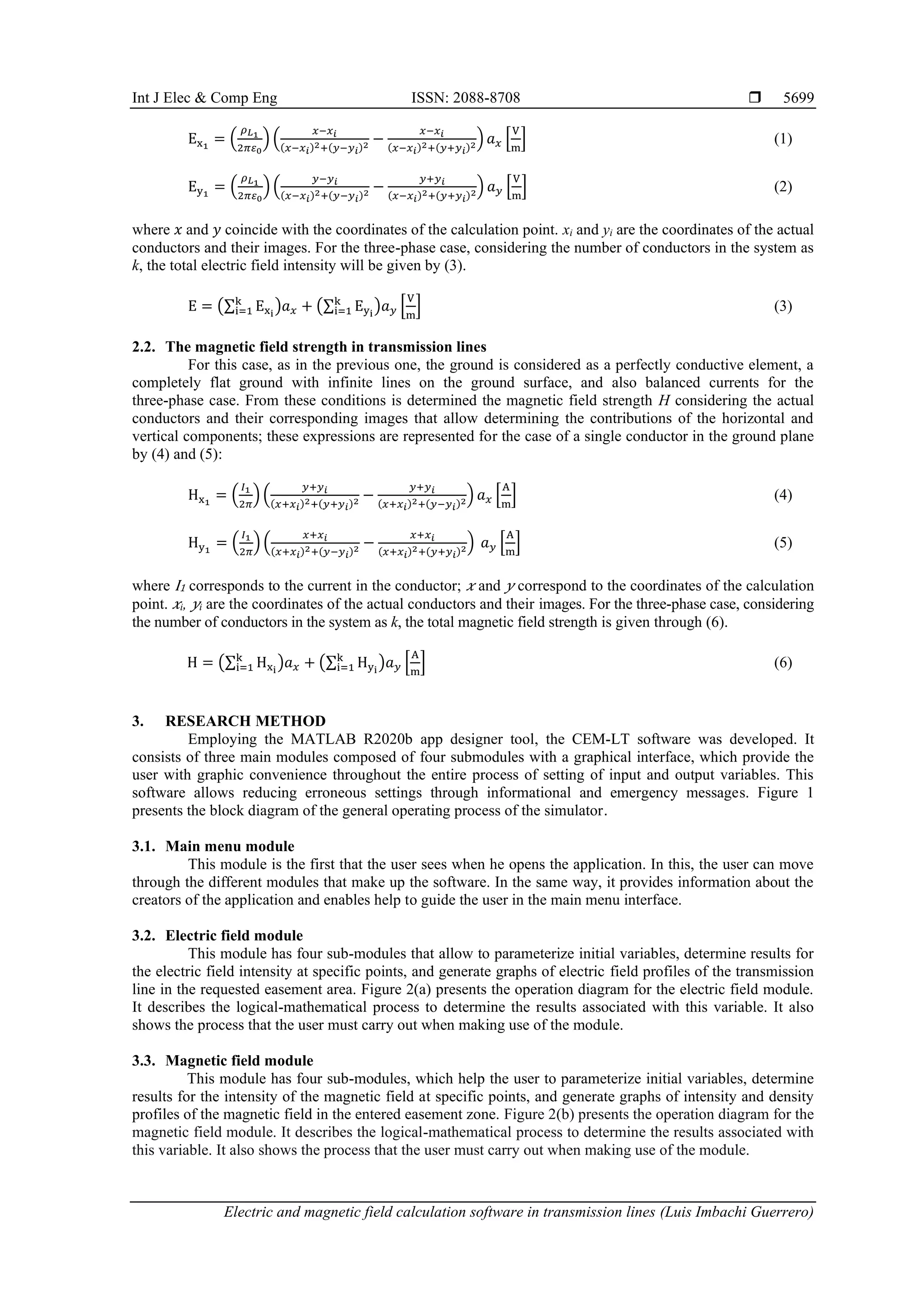 Electric and magnetic field calculation software in transmission lines | PDF