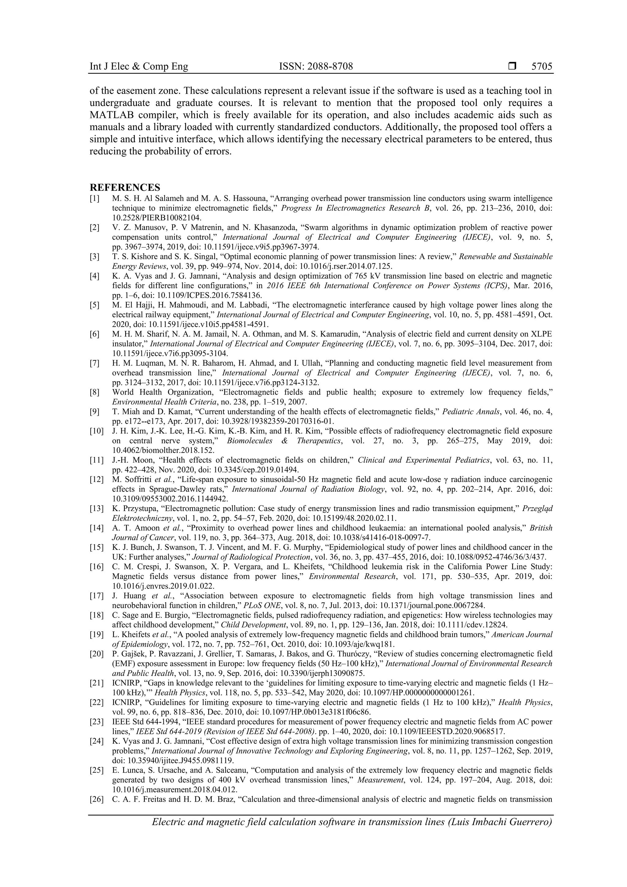 Electric and magnetic field calculation software in transmission lines | PDF