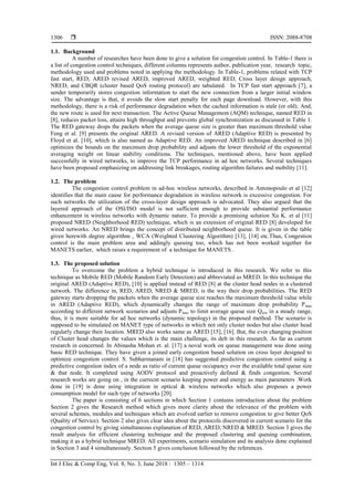 Analysing Mobile Random Early Detection for Congestion Control in Mobile Ad-hoc Network | PDF