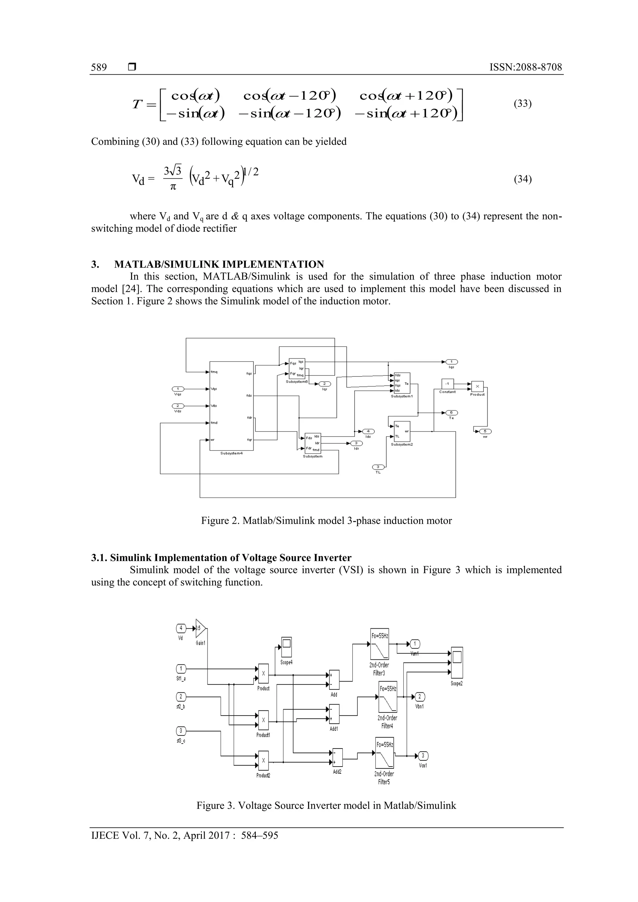 Modeling and Simulation of VSI Fed Induction Motor Drive in Matlab/Simulink | PDF