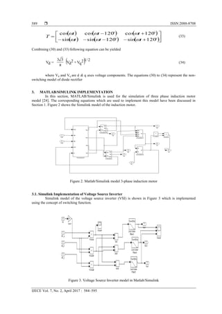 Modeling and Simulation of VSI Fed Induction Motor Drive in Matlab/Simulink | PDF