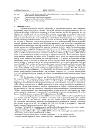 Improved particle swarm optimization algorithms for economic load dispatch considering electric ...