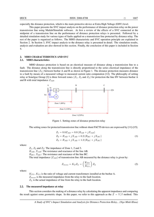A Study of SVC’s Impact Simulation and Analysis for Distance Protection Relay on Transmission ...