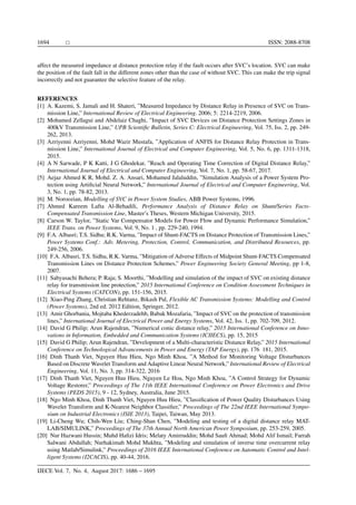 A Study of SVC’s Impact Simulation and Analysis for Distance Protection ...